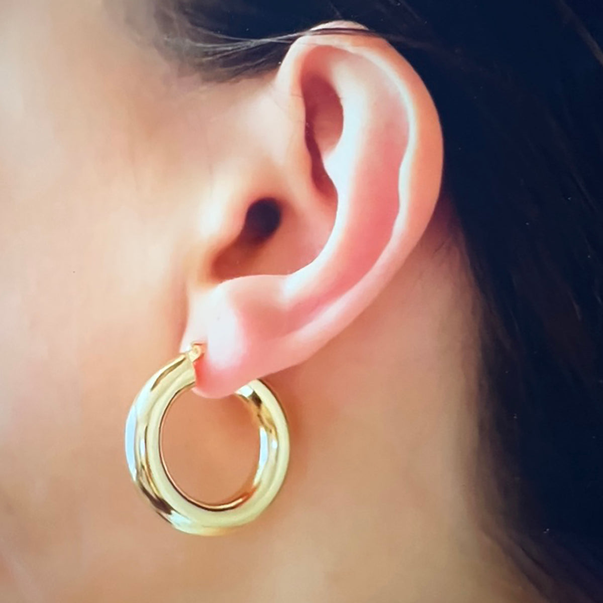 Chunky Gold Hoop Earrings | Tangerine Jewelry Shop