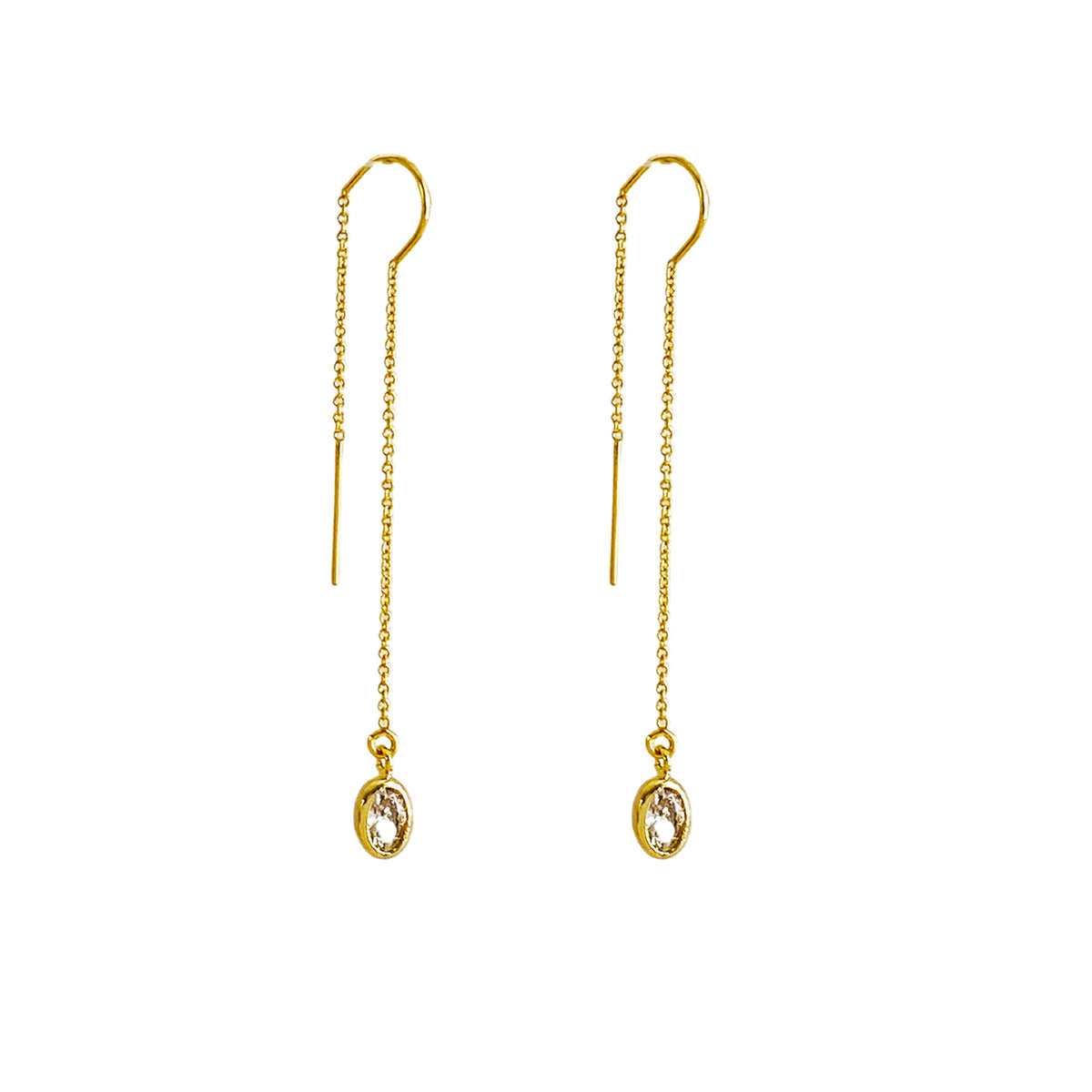 Diamond Threader Earrings | Tangerine Jewelry Shop